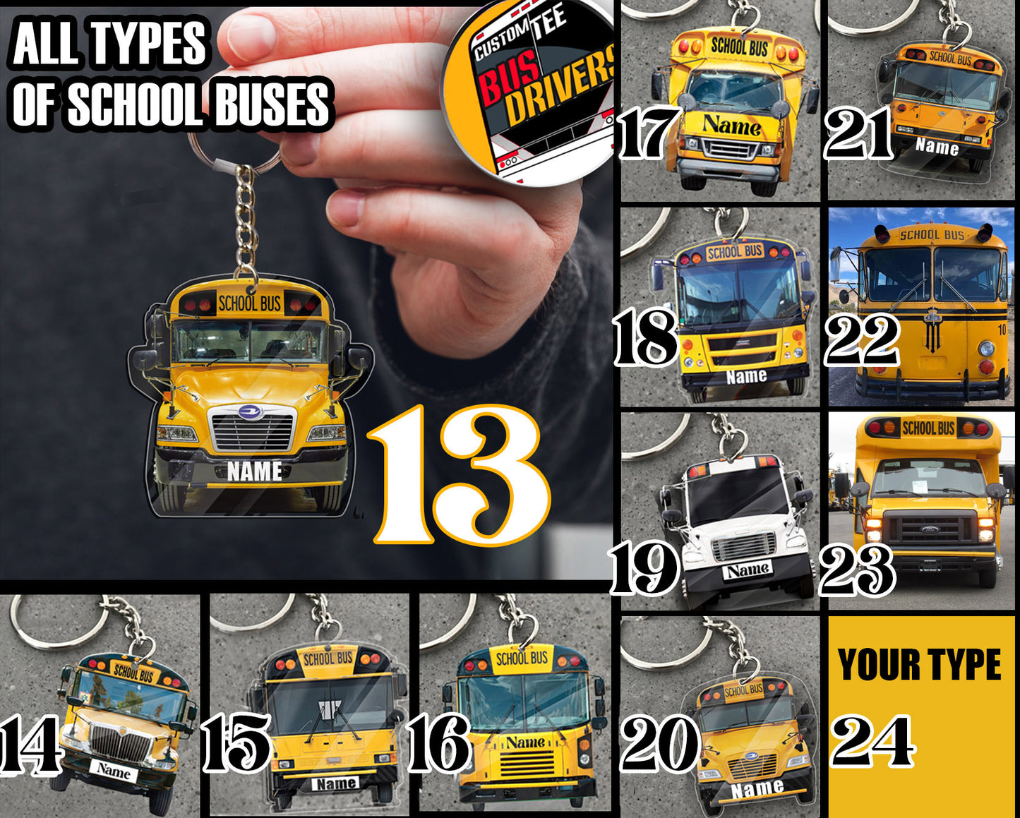 School Bus Keychain Collection – The Happy Box For U