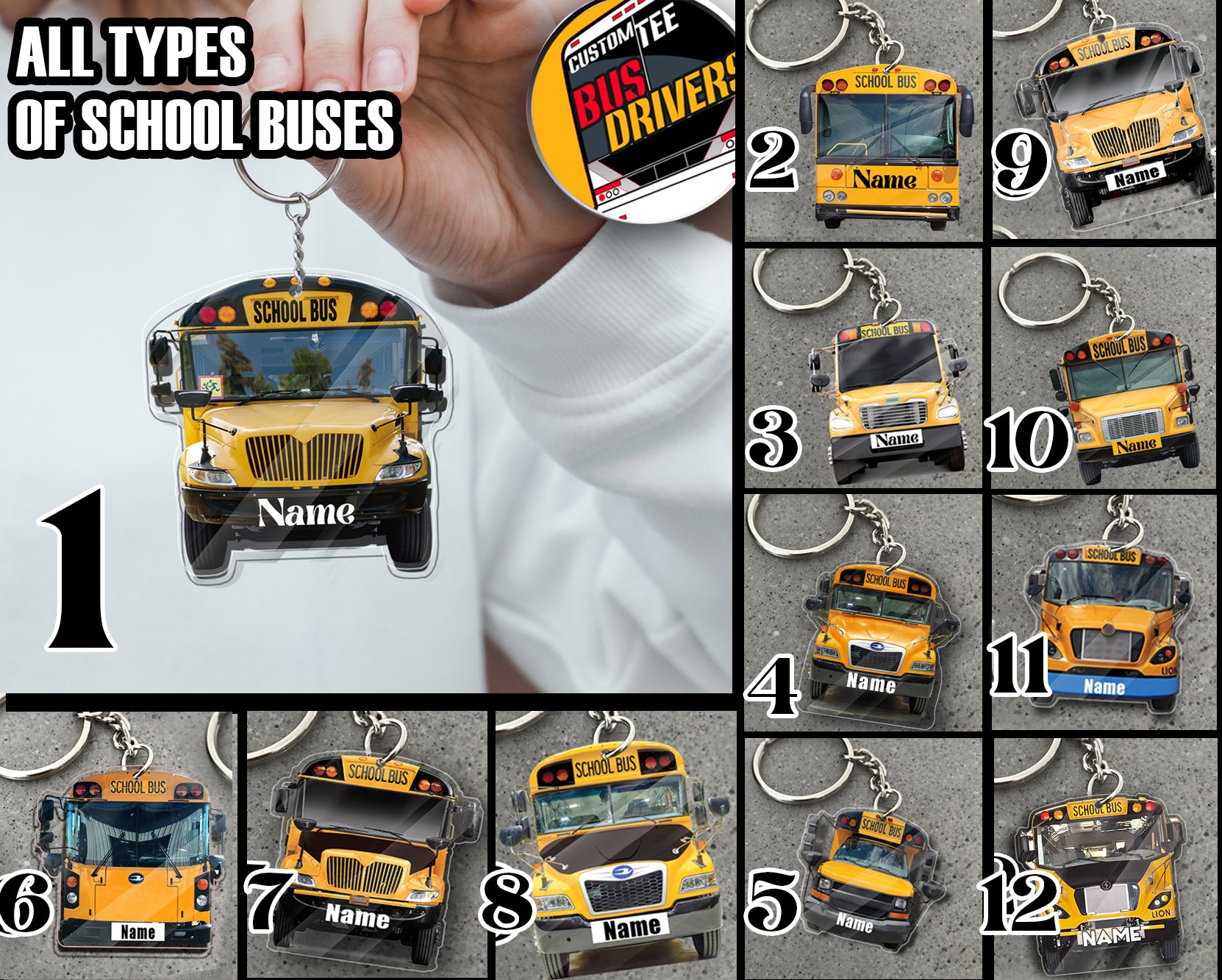 School Bus Keychain Collection – The Happy Box For U